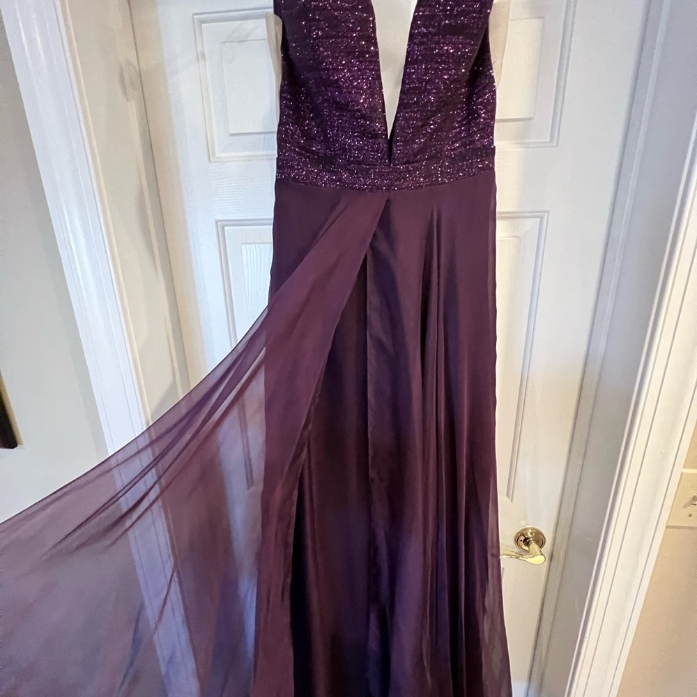 Jovani Deep Purple Formal Prom Gown - Gem